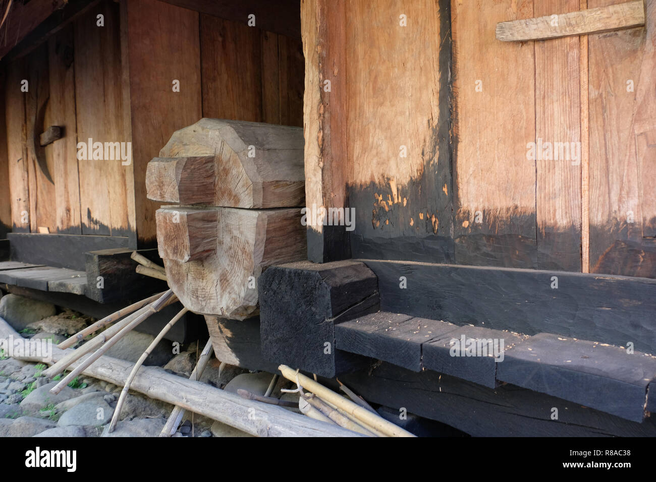 A replica of a native Ifugao rice granary displayed in Bontoc Museum ...