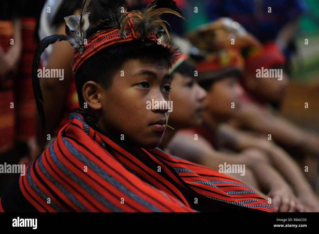 Young members of the Ifugao community wearing traditional clothing at ...