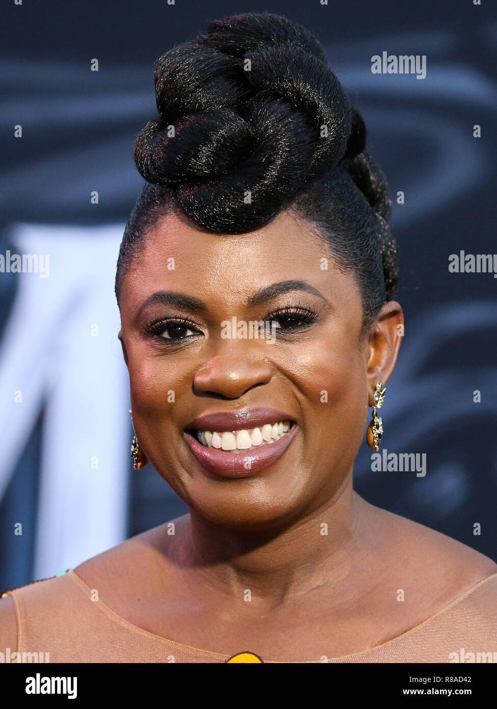 WESTWOOD, LOS ANGELES, CA, USA - OCTOBER 01: Actress Sope Aluko wearing ...