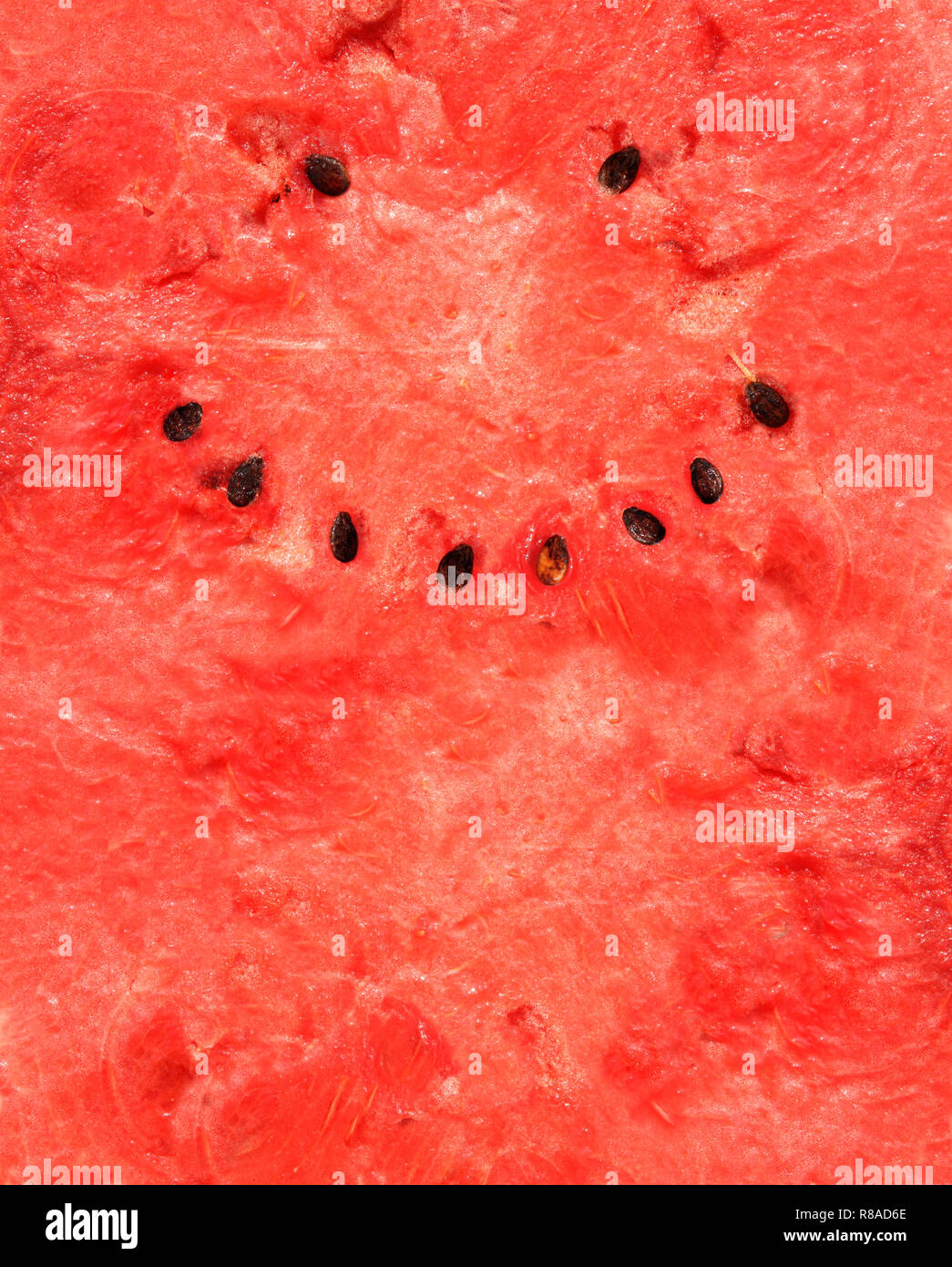 Smiling watermelon. Red texture of sweet watermelon Stock Photo - Alamy