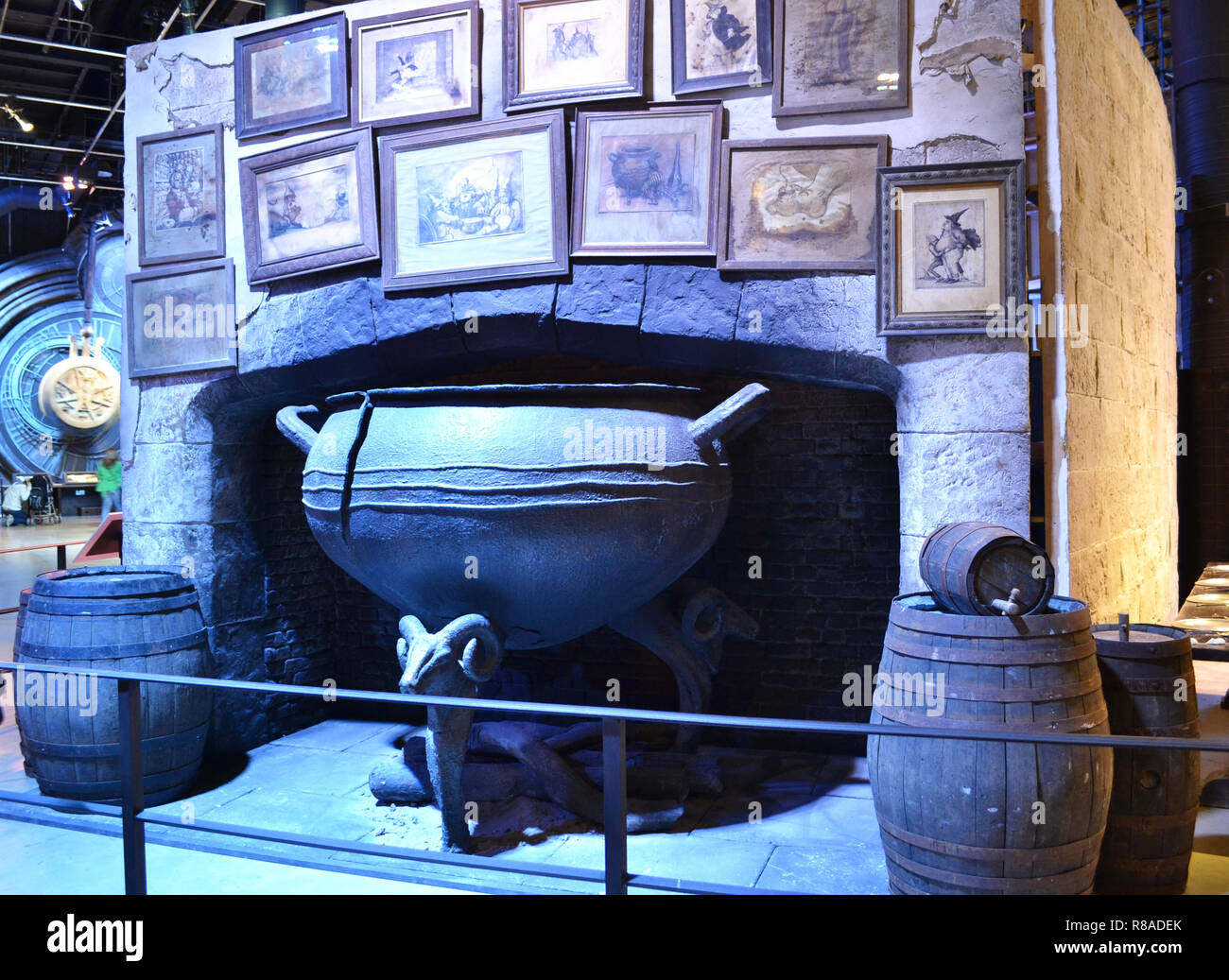 Fireplace from the Leaky Cauldron Public House inside The Harry Potter ...