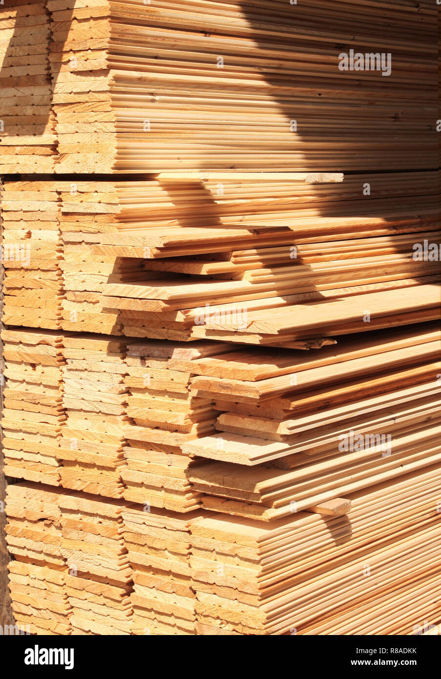 Wooden boards in a warehouse of building materials Stock Photo - Alamy
