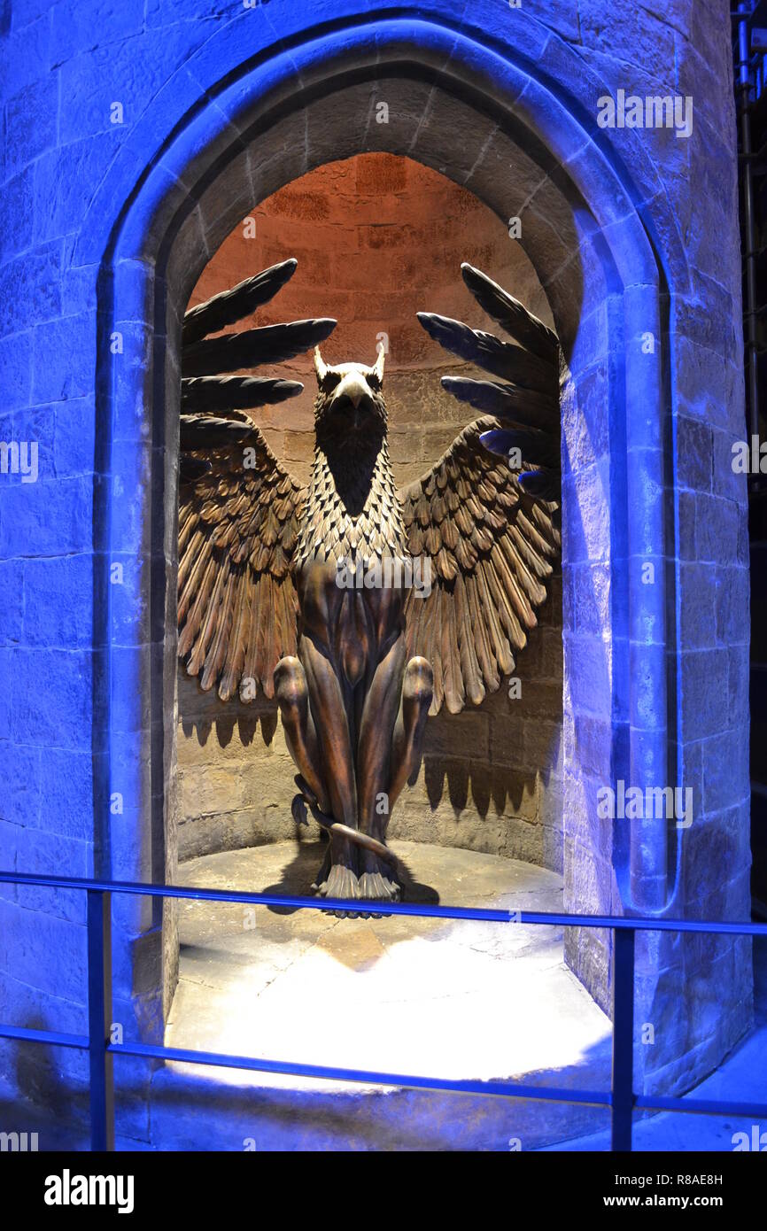 Griffin in the Harry Potter Studios at Leavesden, London, UK Stock ...