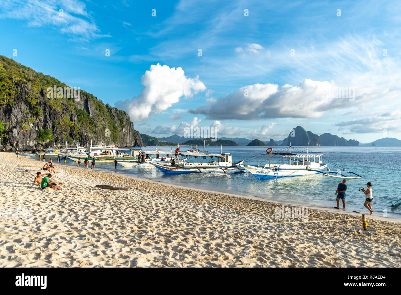 Nov 18,2018 People enjoying a vacation at the 7 commandos island beach ...