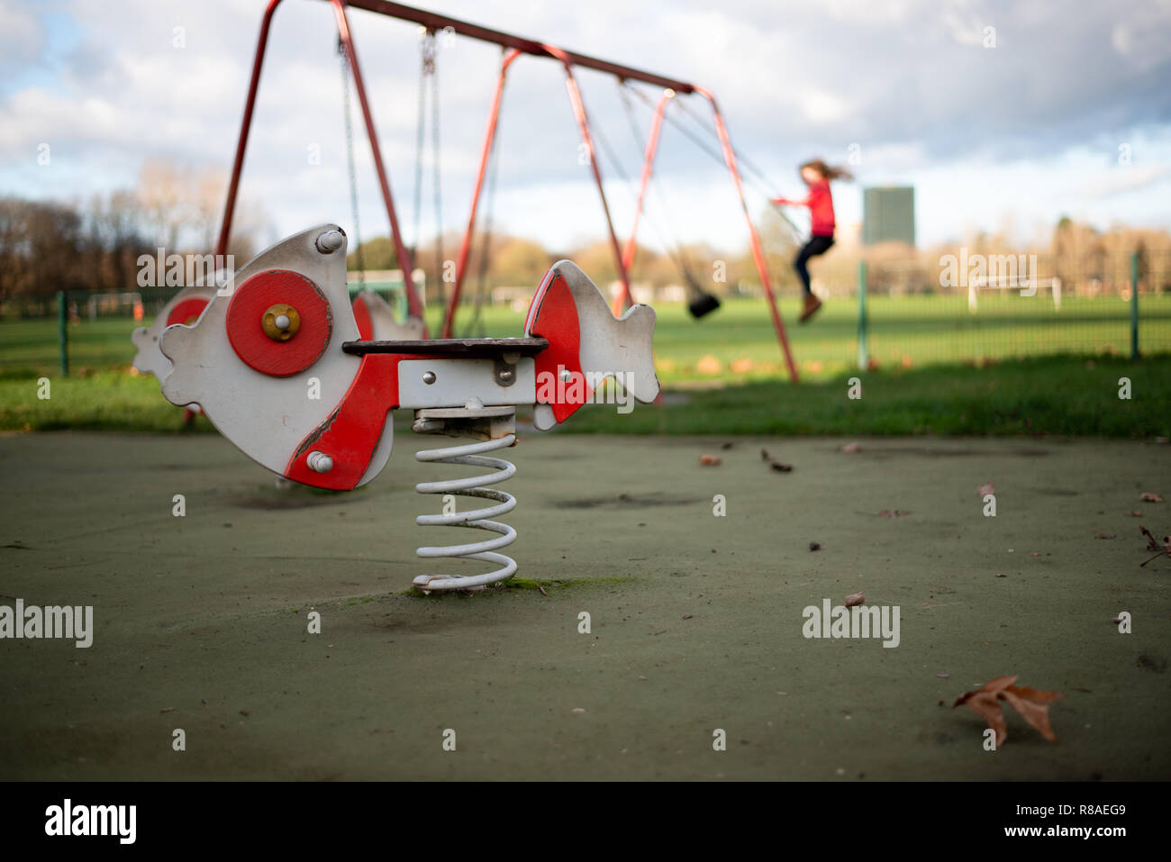 Wooden playground park hi-res stock photography and images - Alamy