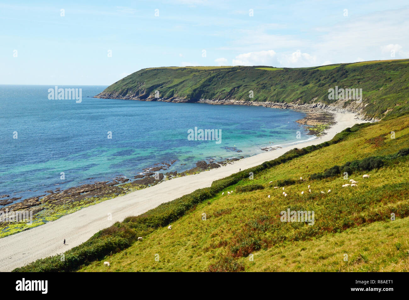 Path down to Gorren Haven Vault Beach, with beach views, Mevagissey ...