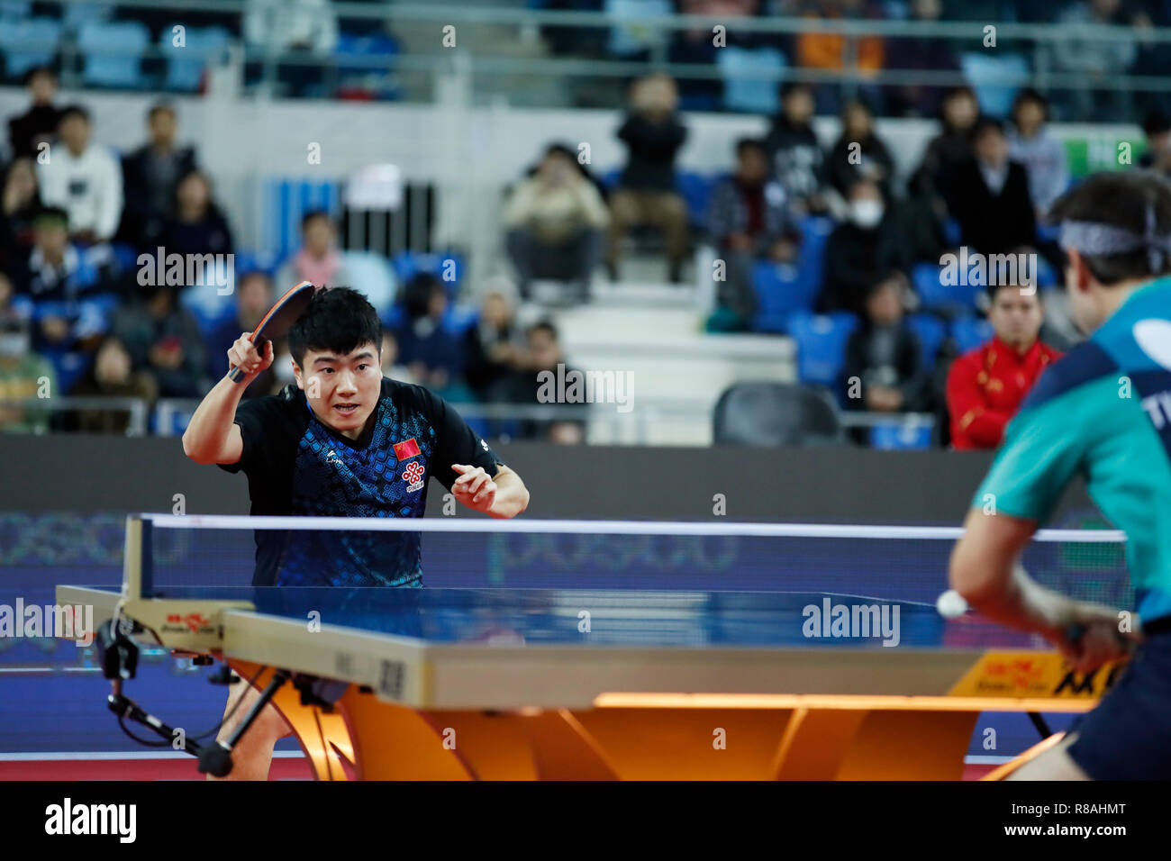 Incheon, South Korea. 14th Dec, 2018. Liang Jingkun (CHN) Table Tennis ...