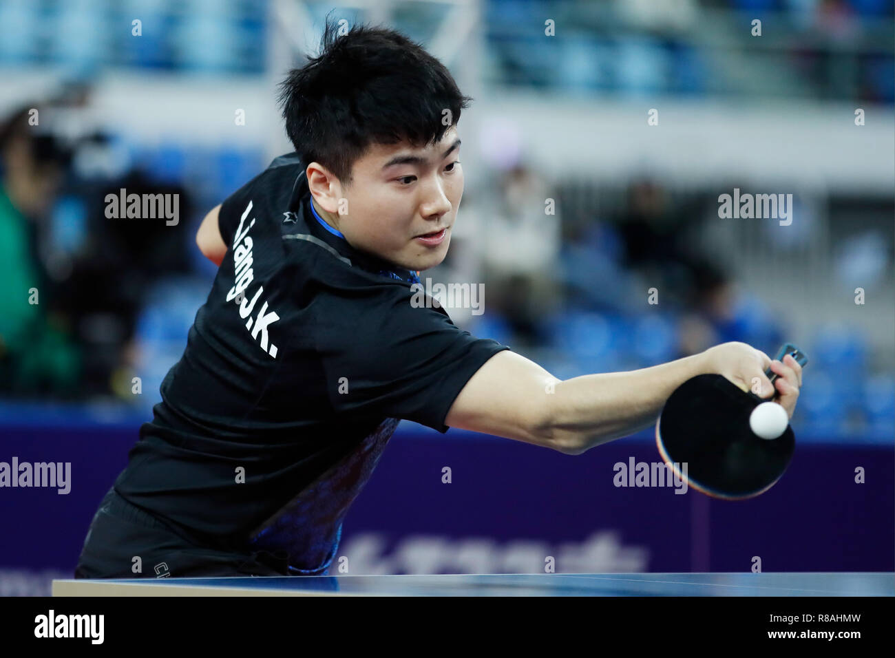 Incheon, South Korea. 14th Dec, 2018. Liang Jingkun (CHN) Table Tennis ...