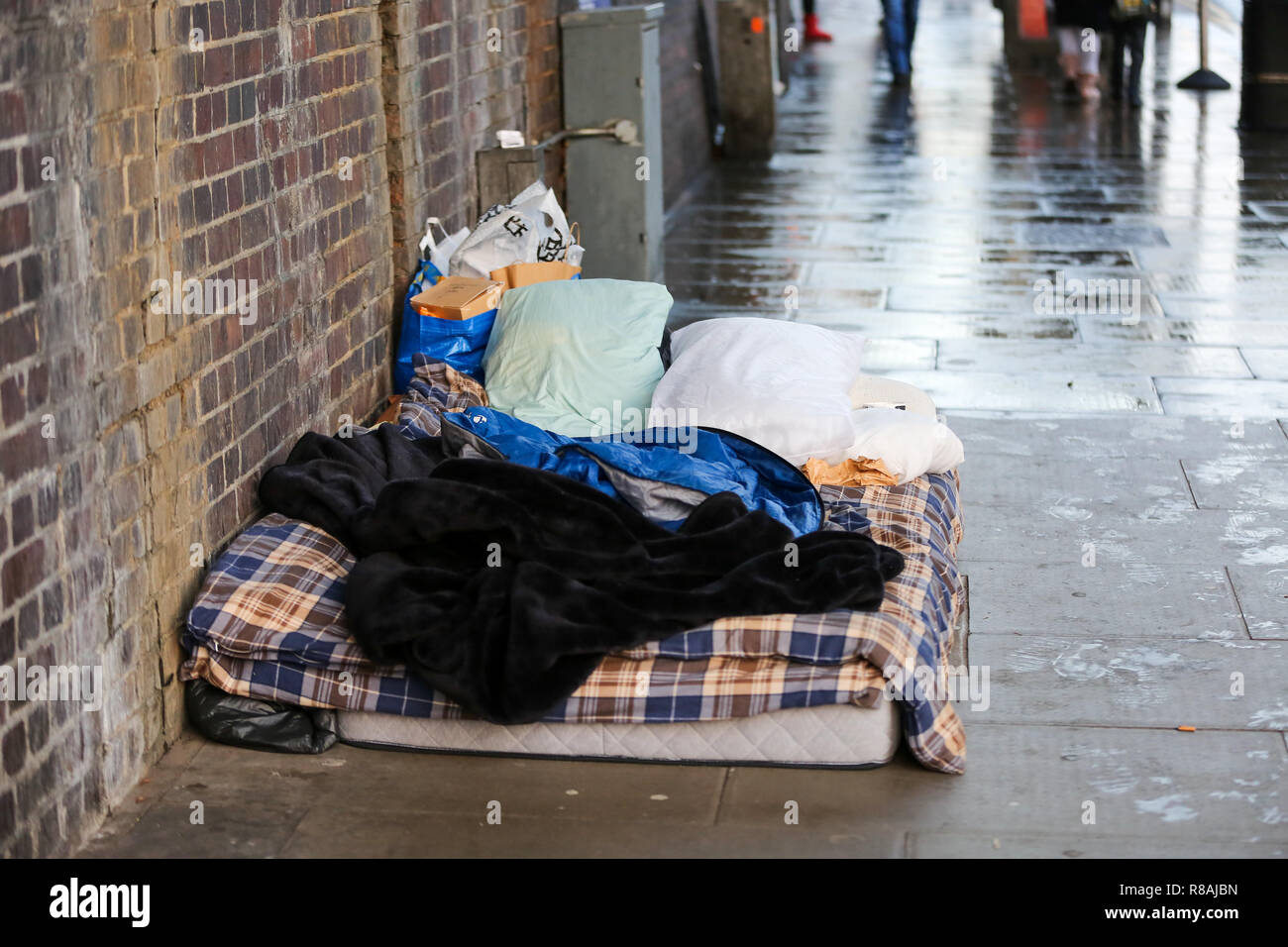 Homeless people sleeping under bridge hi-res stock photography and ...