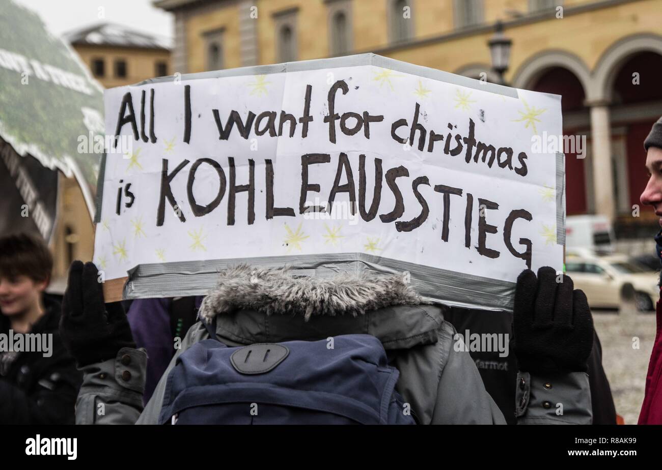 Munich, Bavaria, Germany. 14th Dec, 2018. As part of a worldwide action ...