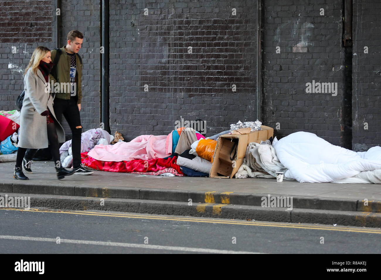 Homeless people sleeping under bridge hi-res stock photography and ...