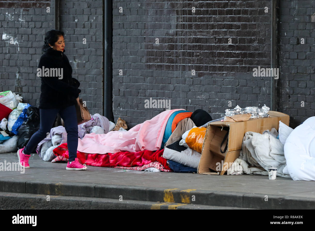 Homeless people sleeping under bridge hi-res stock photography and ...