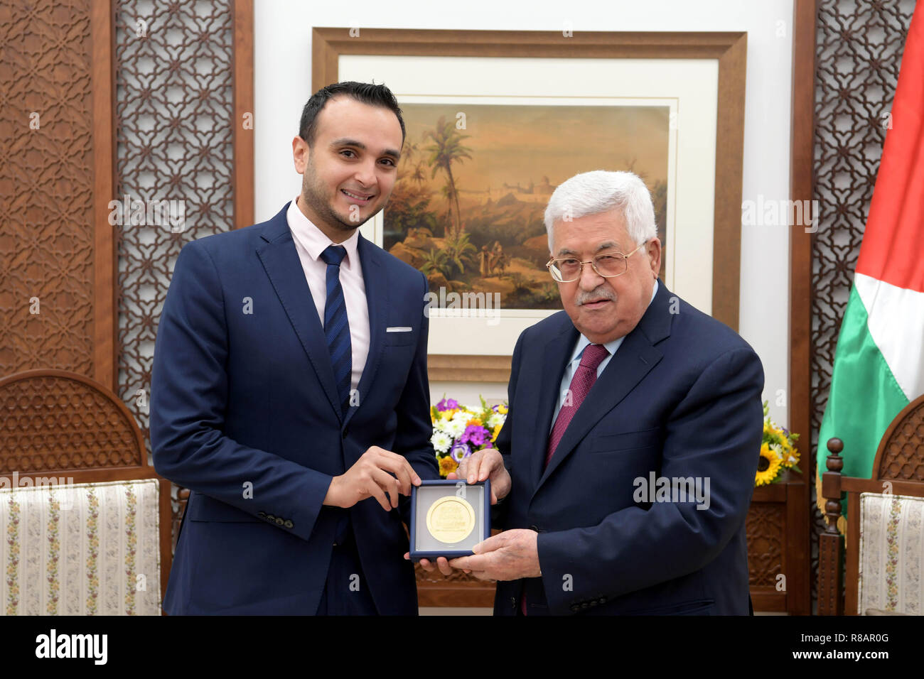 Ramallah, West Bank, Palestinian Territory. 14th Dec, 2018. Palestinian President Mahmoud Abbas ...