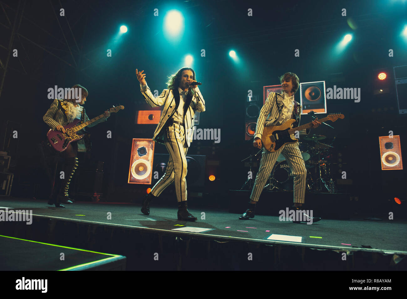 Rome, Italy. 14th Dec, 2018. MAneskin concert at the Atlantic in Rome ...