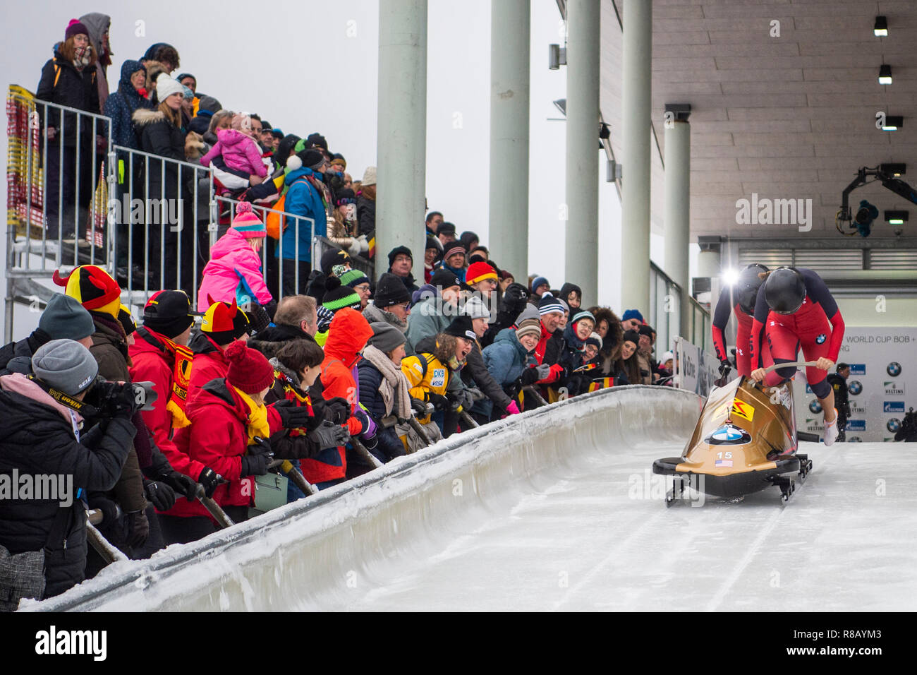 Winterberg, Germany. 15th Dec, 2018. Bob, World Cup, two-man bob, women ...