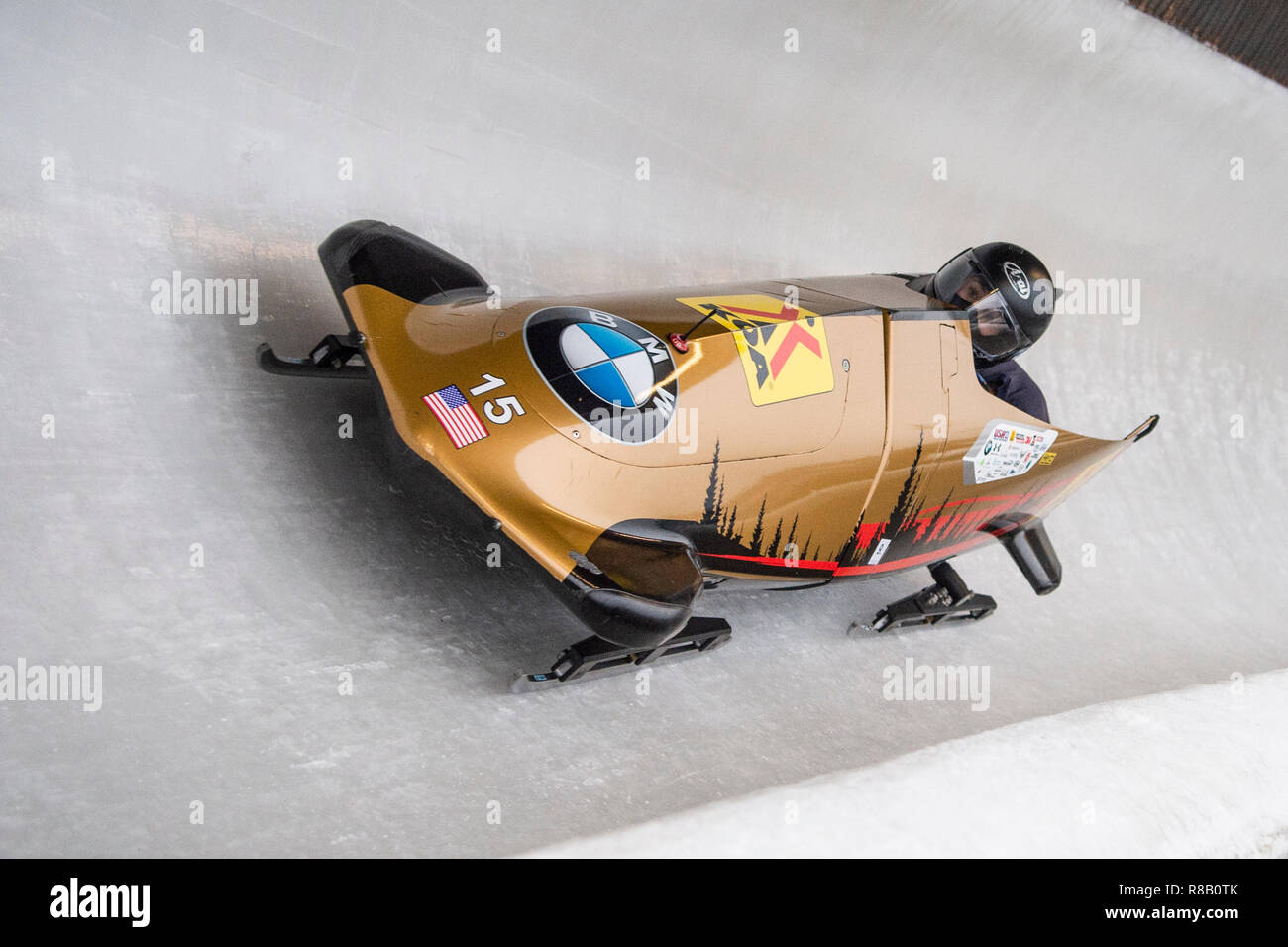 Winterberg, Germany. 15th Dec, 2018. Bob, World Cup, two-man bobsleigh ...