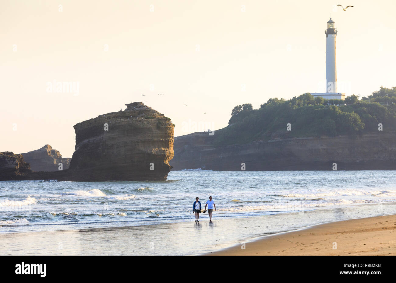 Biarritz lighthouse walking hi-res stock photography and images - Alamy