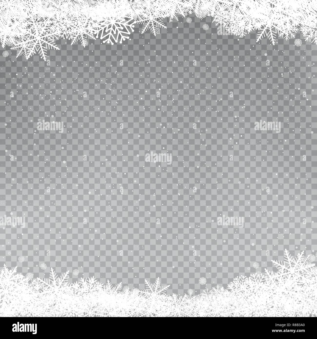 snowflakes falling frame template Stock Vector Image & Art - Alamy