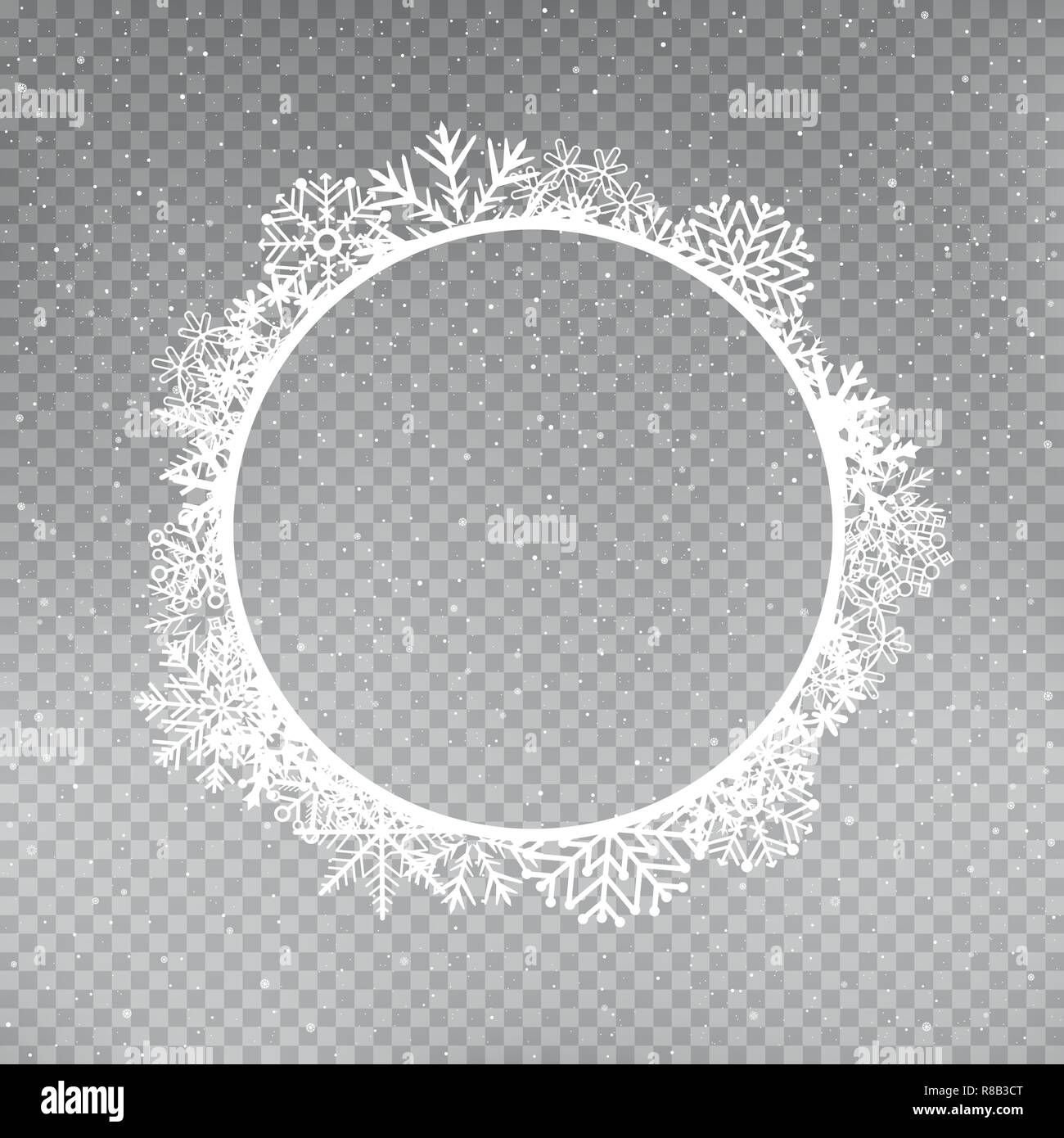 snowflakes frame round template Stock Vector Image & Art - Alamy