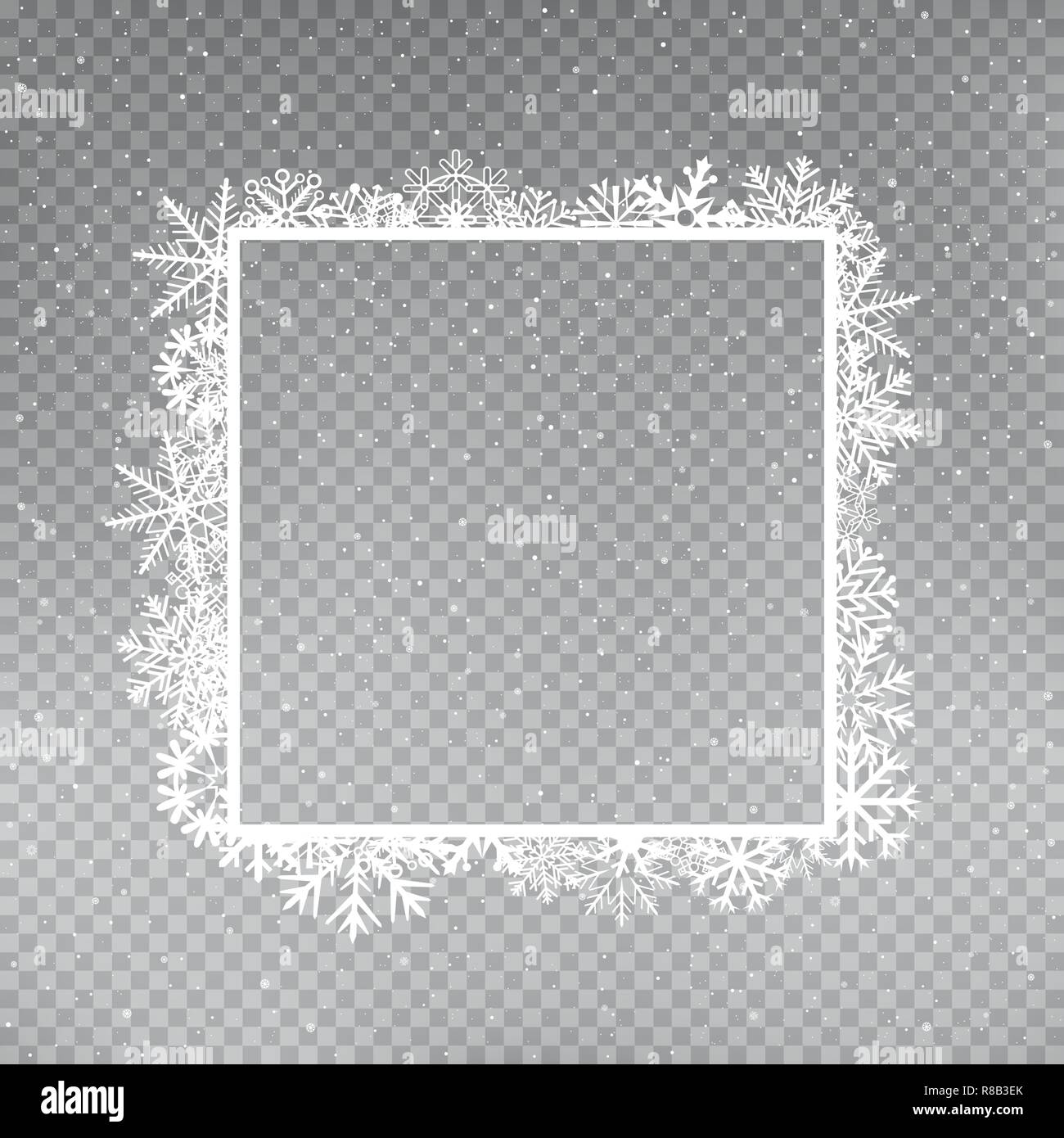snowflakes frame square template Stock Vector Image & Art - Alamy