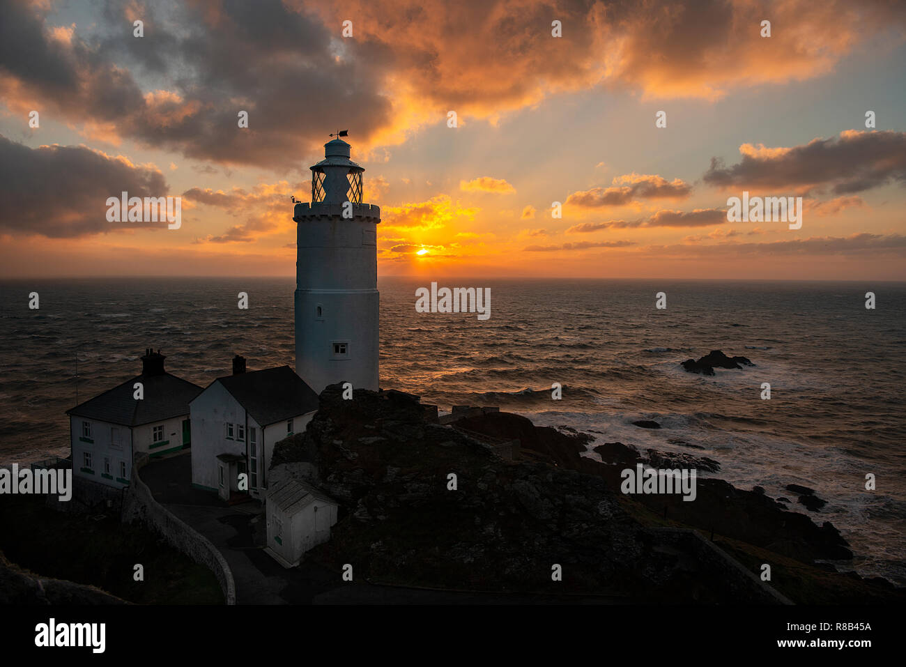 Start Point Lighthouse at sunrise Stock Photo - Alamy