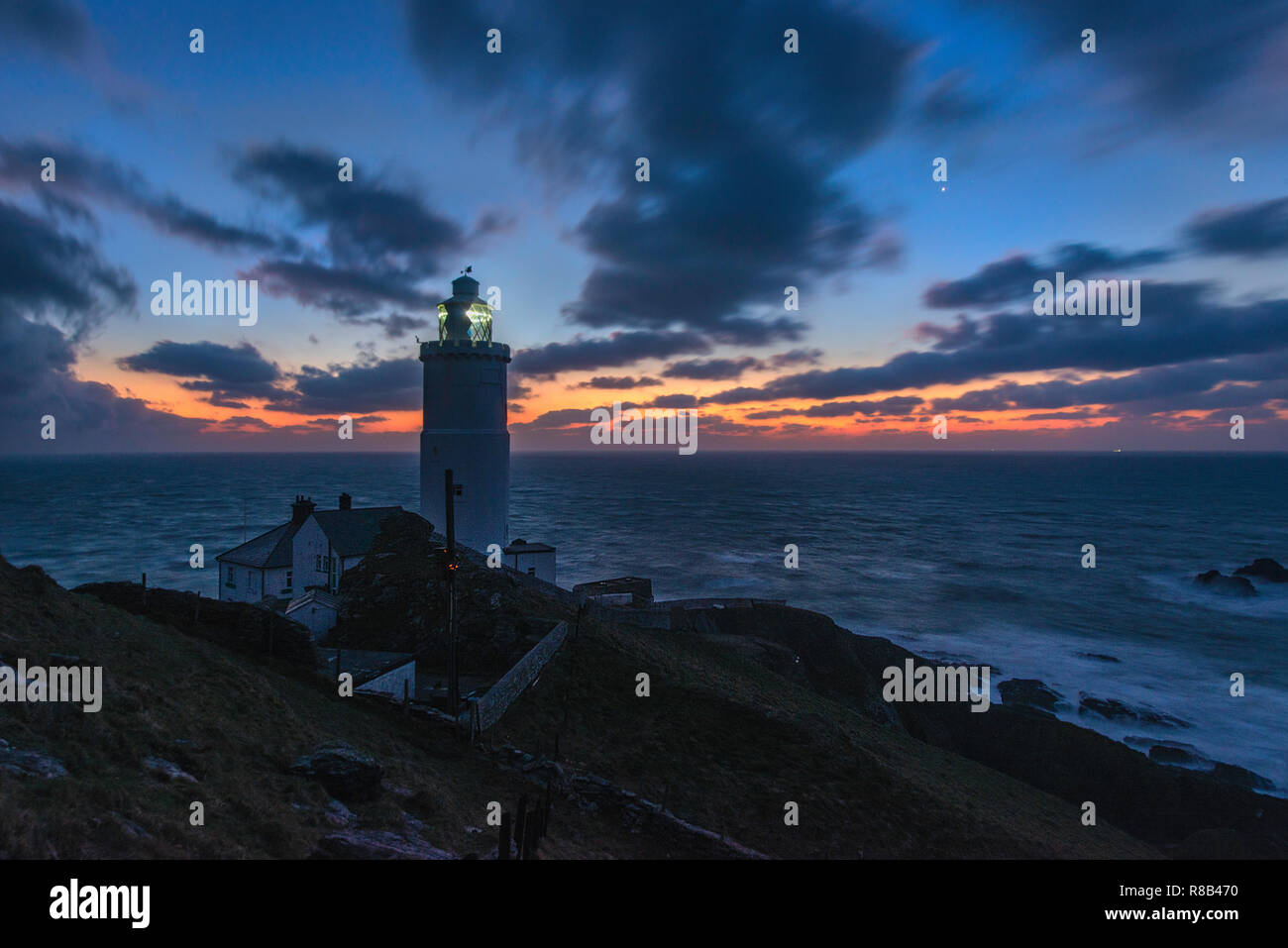 Start Point Lighthouse at sunrise Stock Photo - Alamy