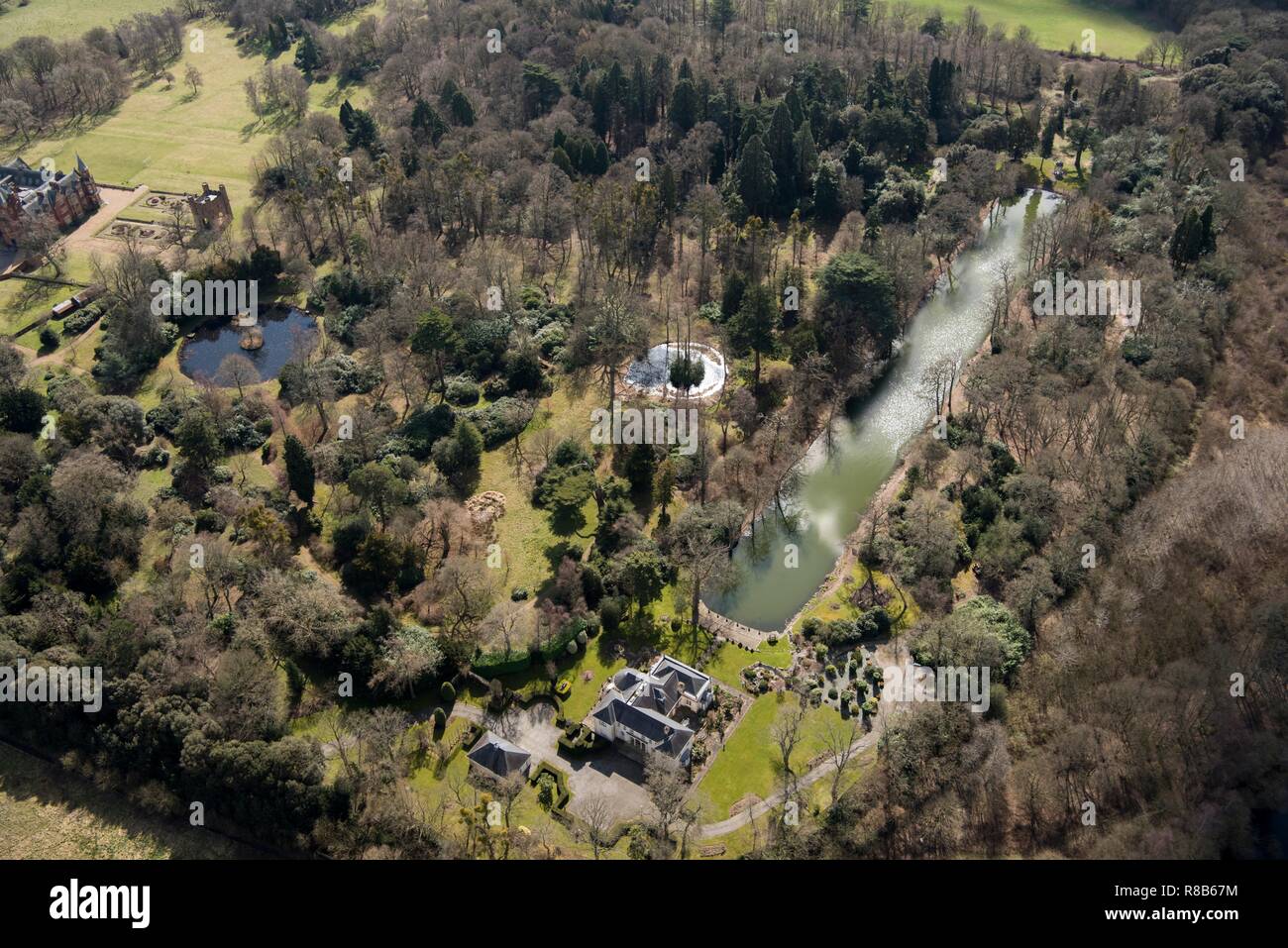 Landscape park at Bulstrode Park, Gerrards Cross, Buckinghamshire, 2018 ...