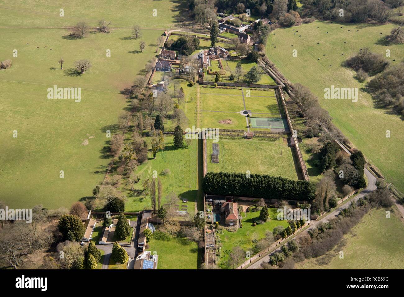 Kitchen garden at Bulstrode Park, Gerrards Cross, Buckinghamshire, 2018 ...