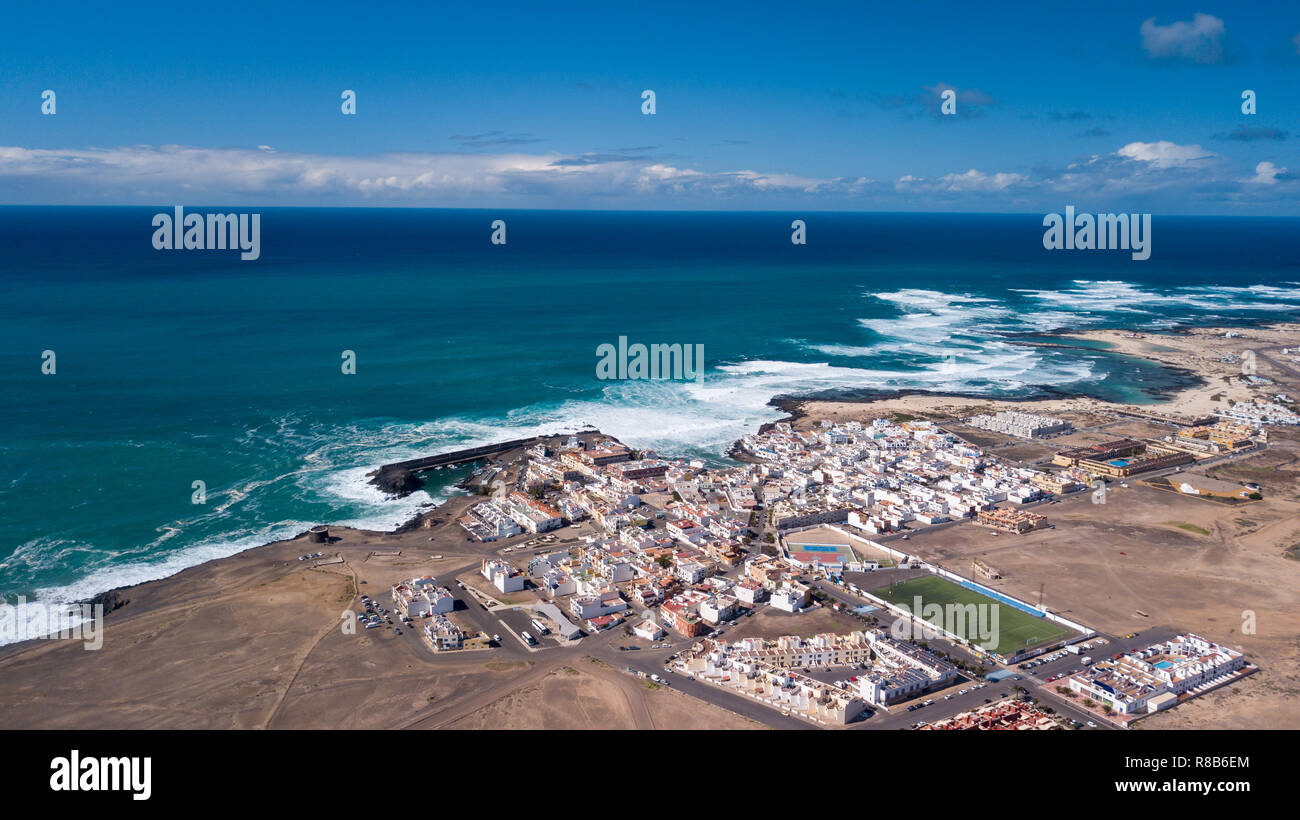 aerial view of El Cotillo bay, fuerteventura, canary islands Stock ...