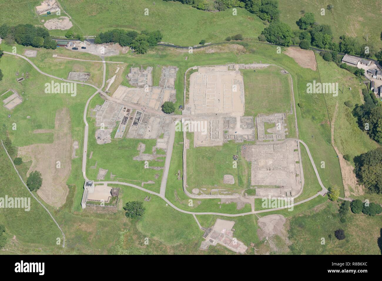 Vindolanda fort aerial hi-res stock photography and images - Alamy