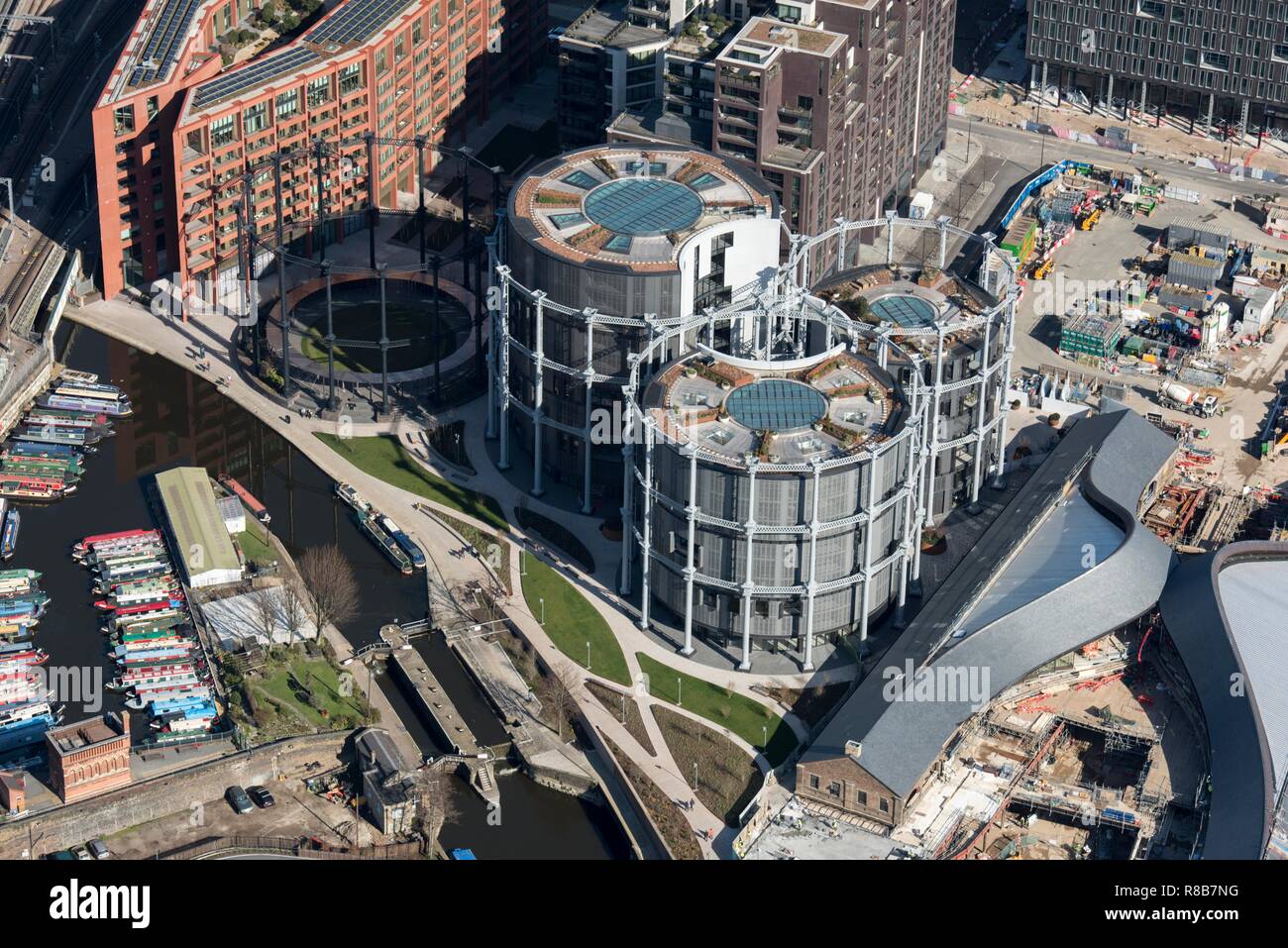 Gasholders Nos 10, 11 and 12 ('Siamese Triplets'), Kings Cross, London ...
