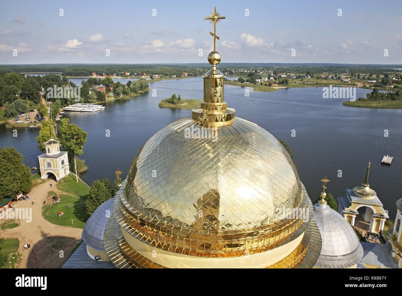 Nilov Monastery at Stolobny Island near Ostashkov. Tver oblast. Russia ...
