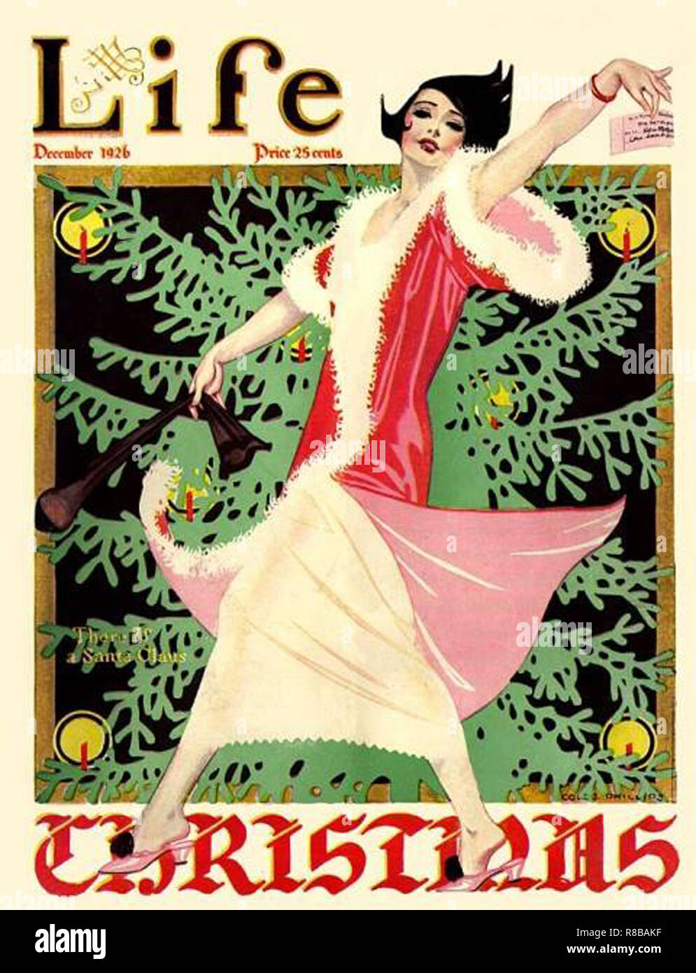 Vintage Christmas illustration Stock Photo - Alamy