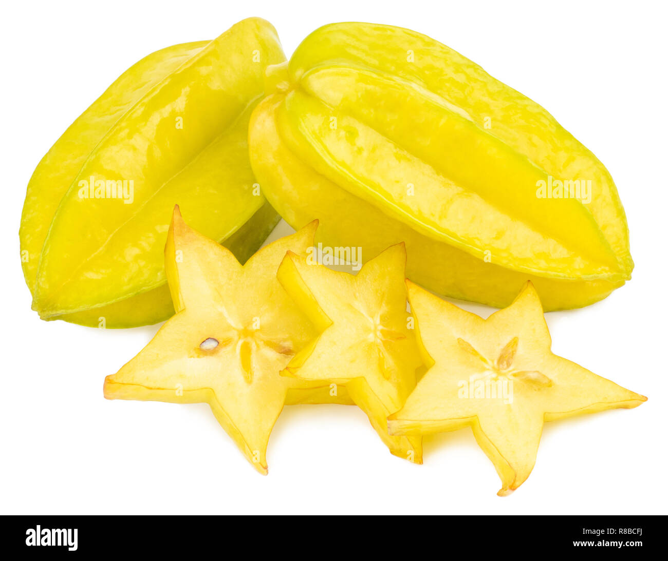 star fruit carambola or star apple ( starfruit ) isolated on white ...