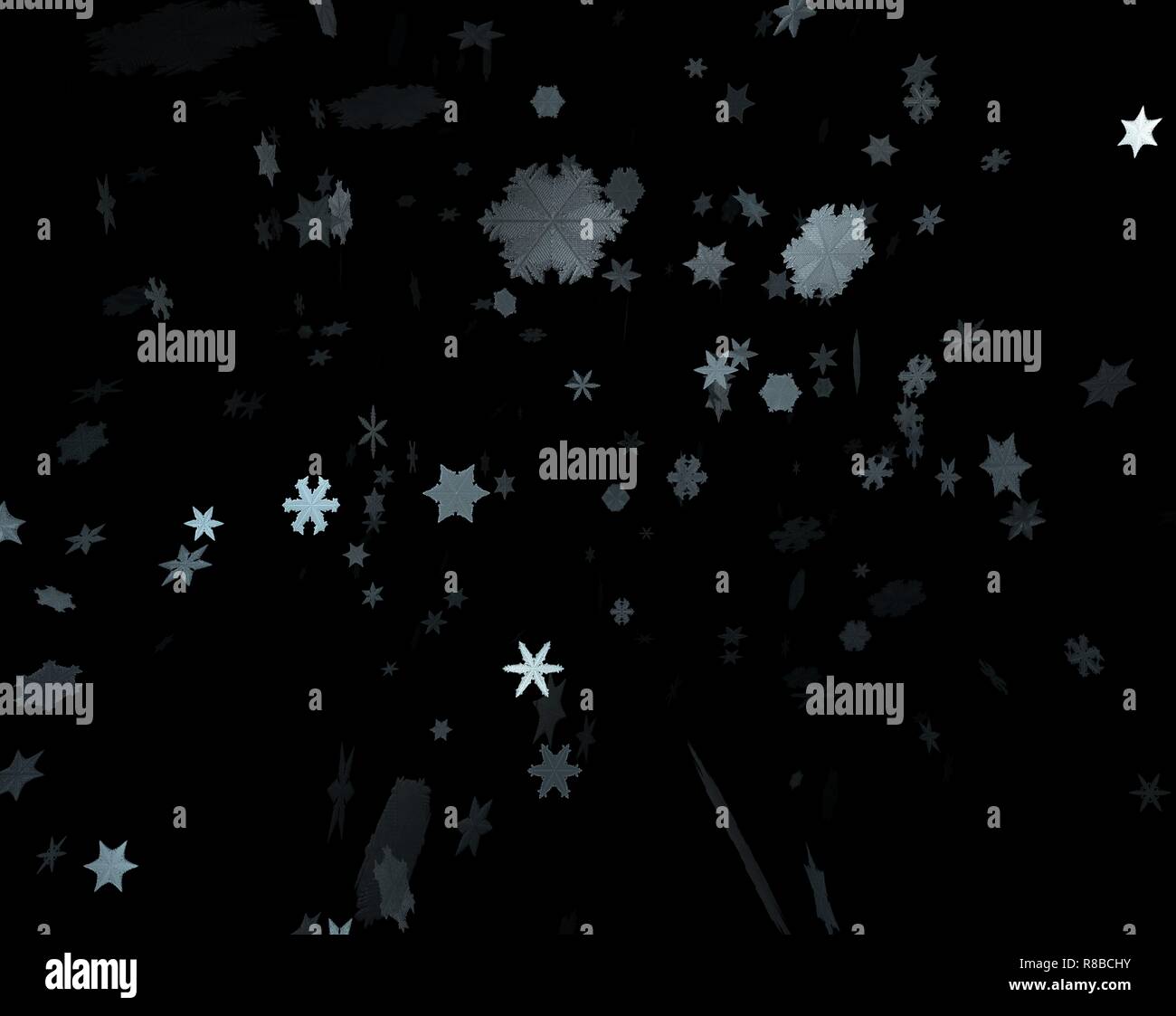 Christmas falling snow isolated background. Xmas snow flake pattern ...