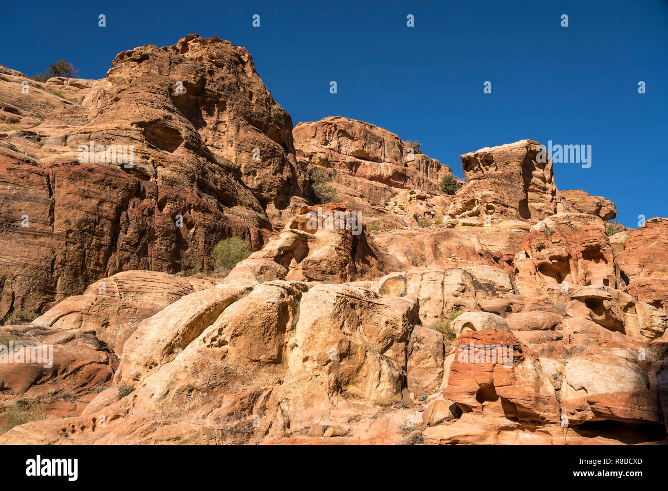 Landschaft bei der historischen Ruinenstätte Petra, Jordanien, Asien ...