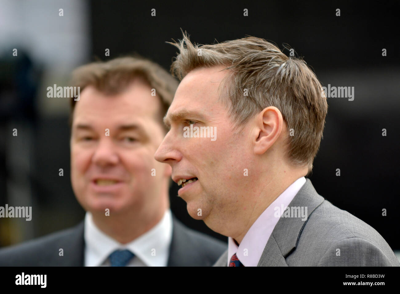 Richard Moss (BBC Political editor, North East & Cumbria) interviewing ...