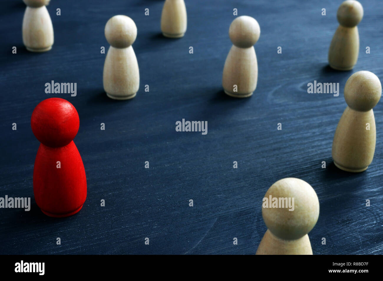 Leader in the crowd. Market segmentation concept Stock Photo - Alamy