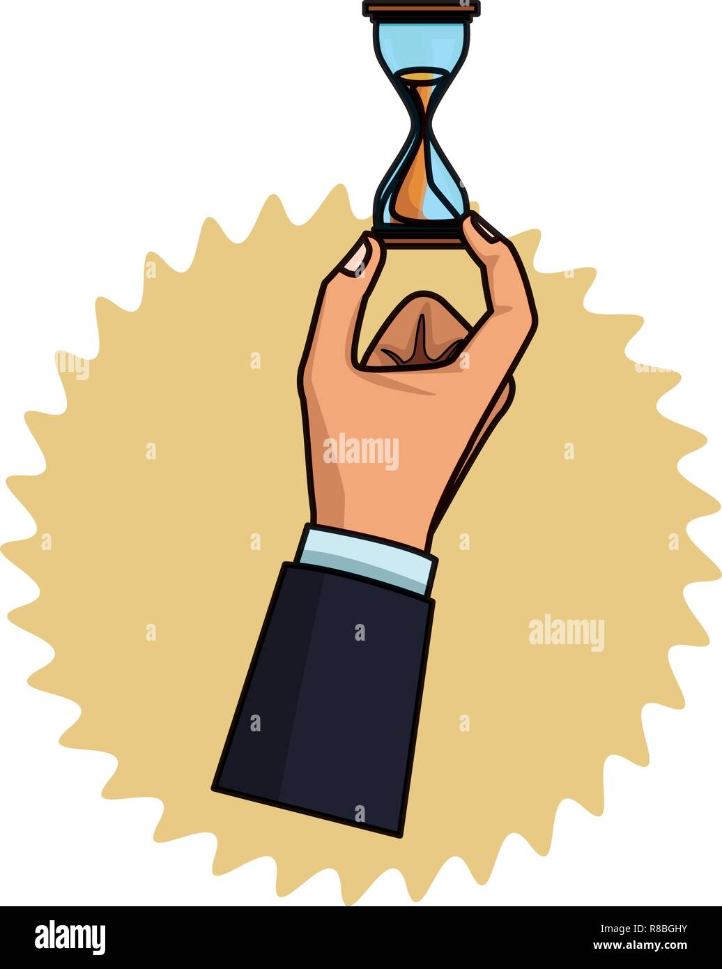 arm with hourglass Stock Vector Image & Art - Alamy