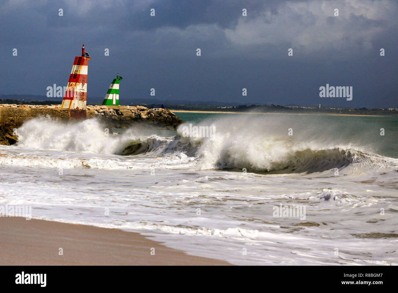 Lighthouse beach lagos hi-res stock photography and images - Alamy