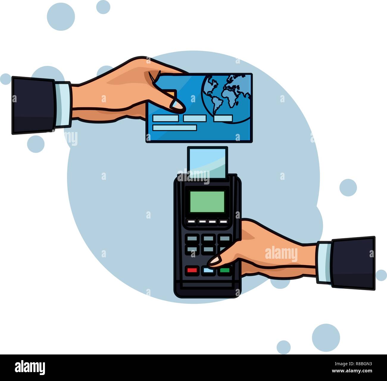Hand making payment Stock Vector Images - Alamy