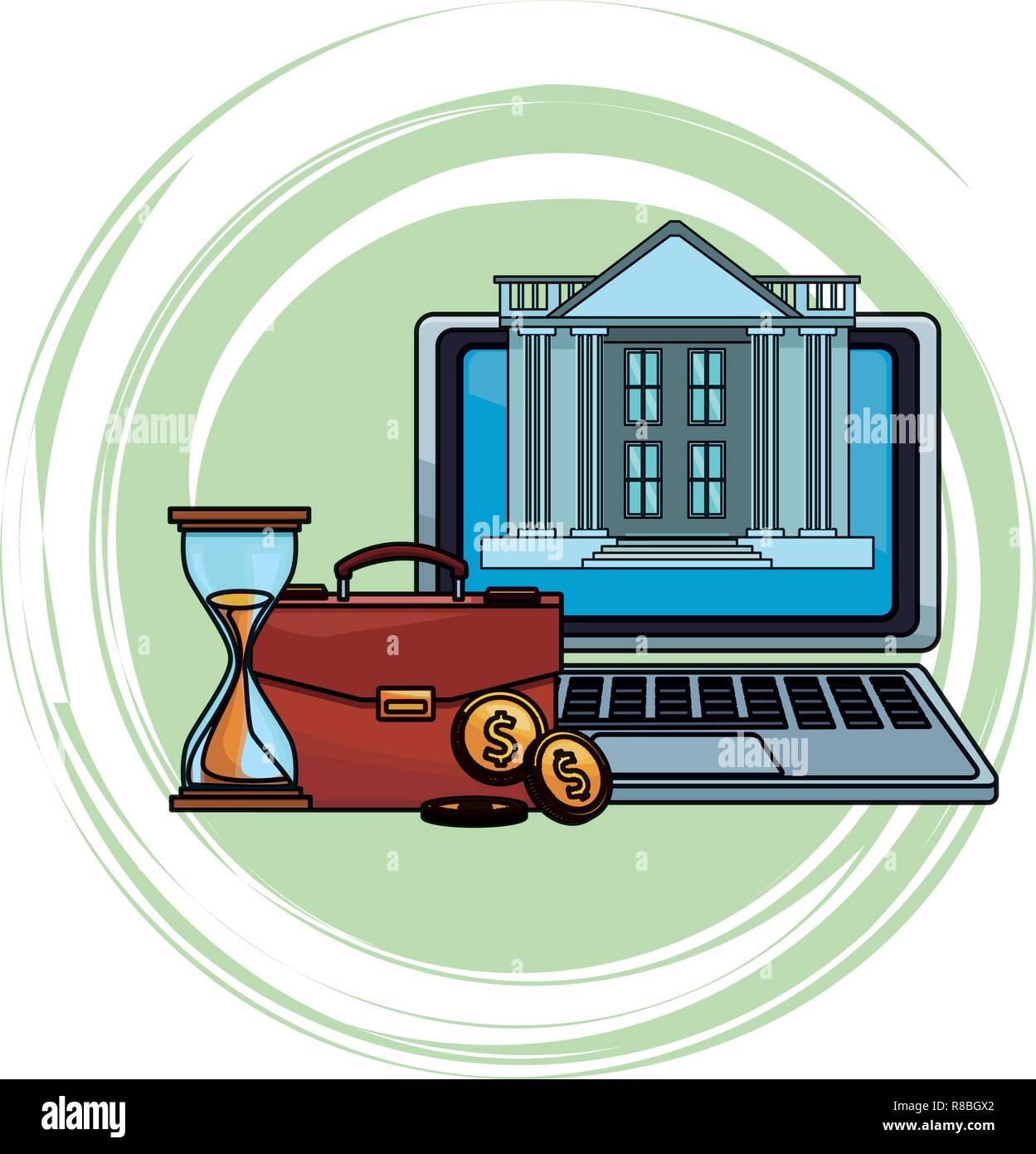 laptop financial icon Stock Vector Image & Art - Alamy