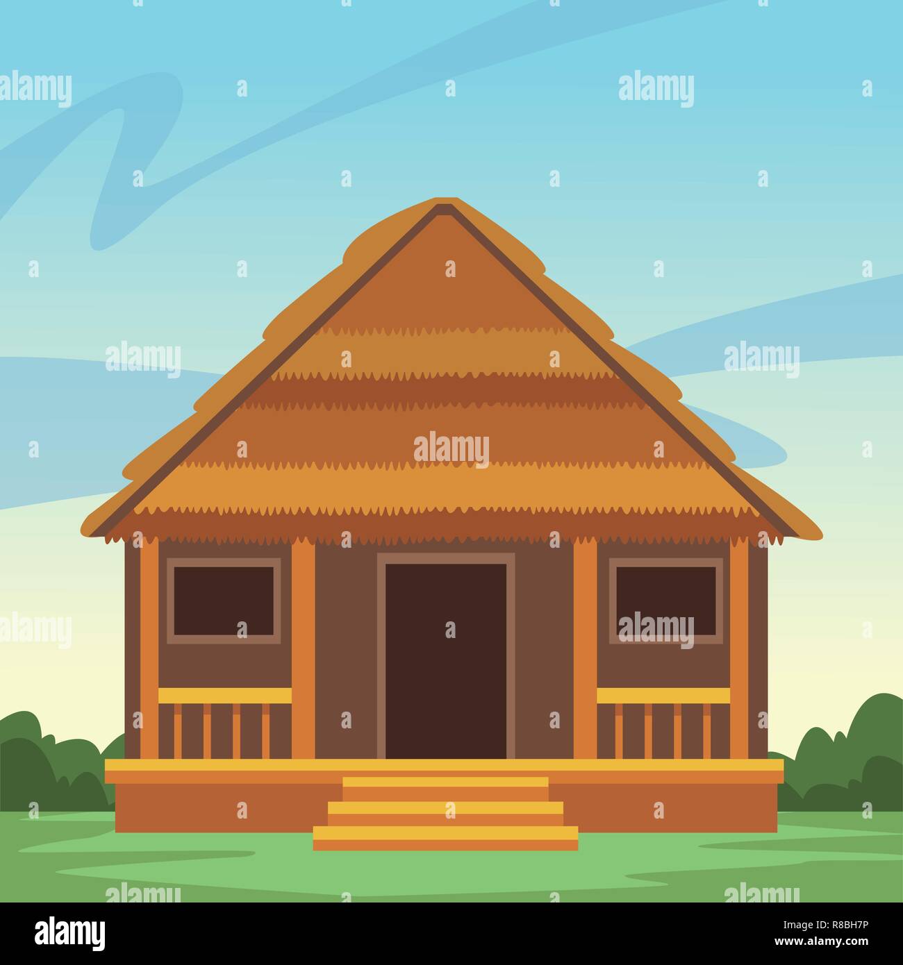 Rural paradise Stock Vector Images - Alamy