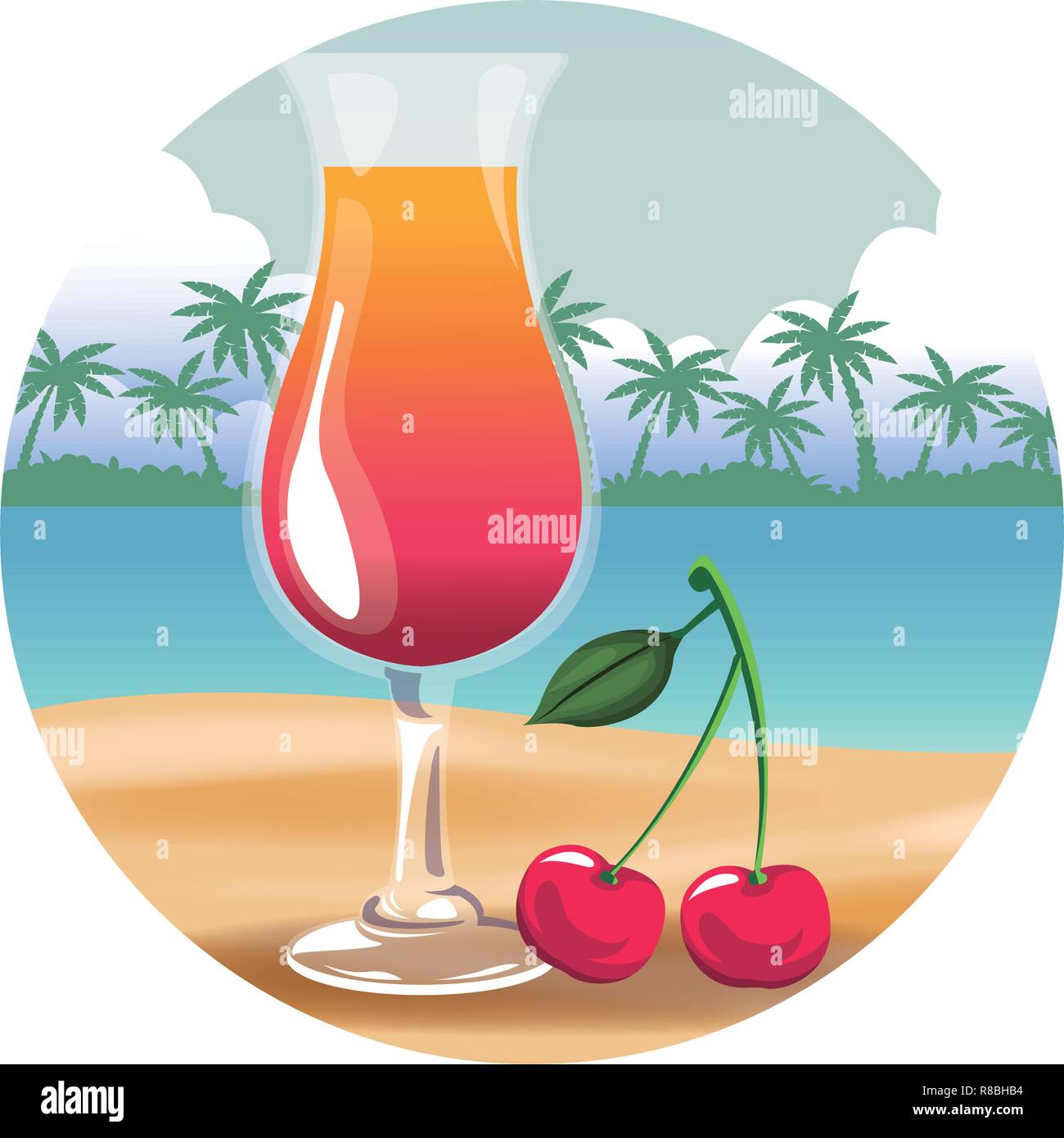 Cocktail cherries Stock Vector Images - Alamy