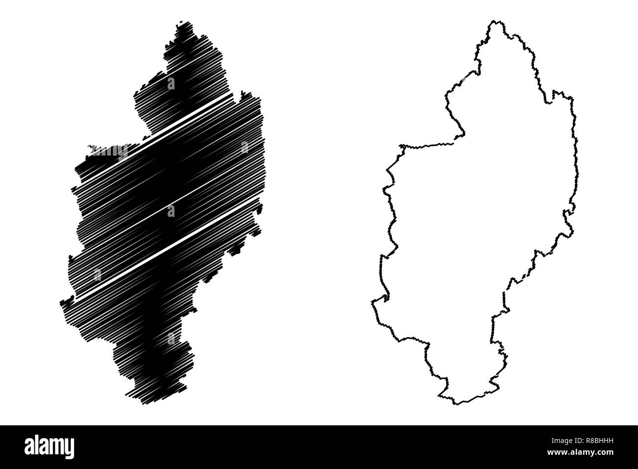 Kachin myanmar region map outline hi-res stock photography and images ...