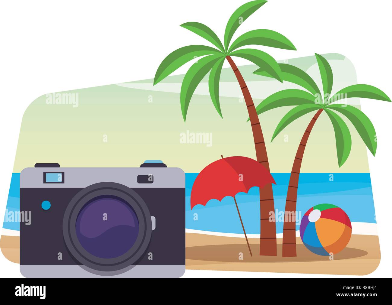 camera and palm tree Stock Vector Image & Art - Alamy