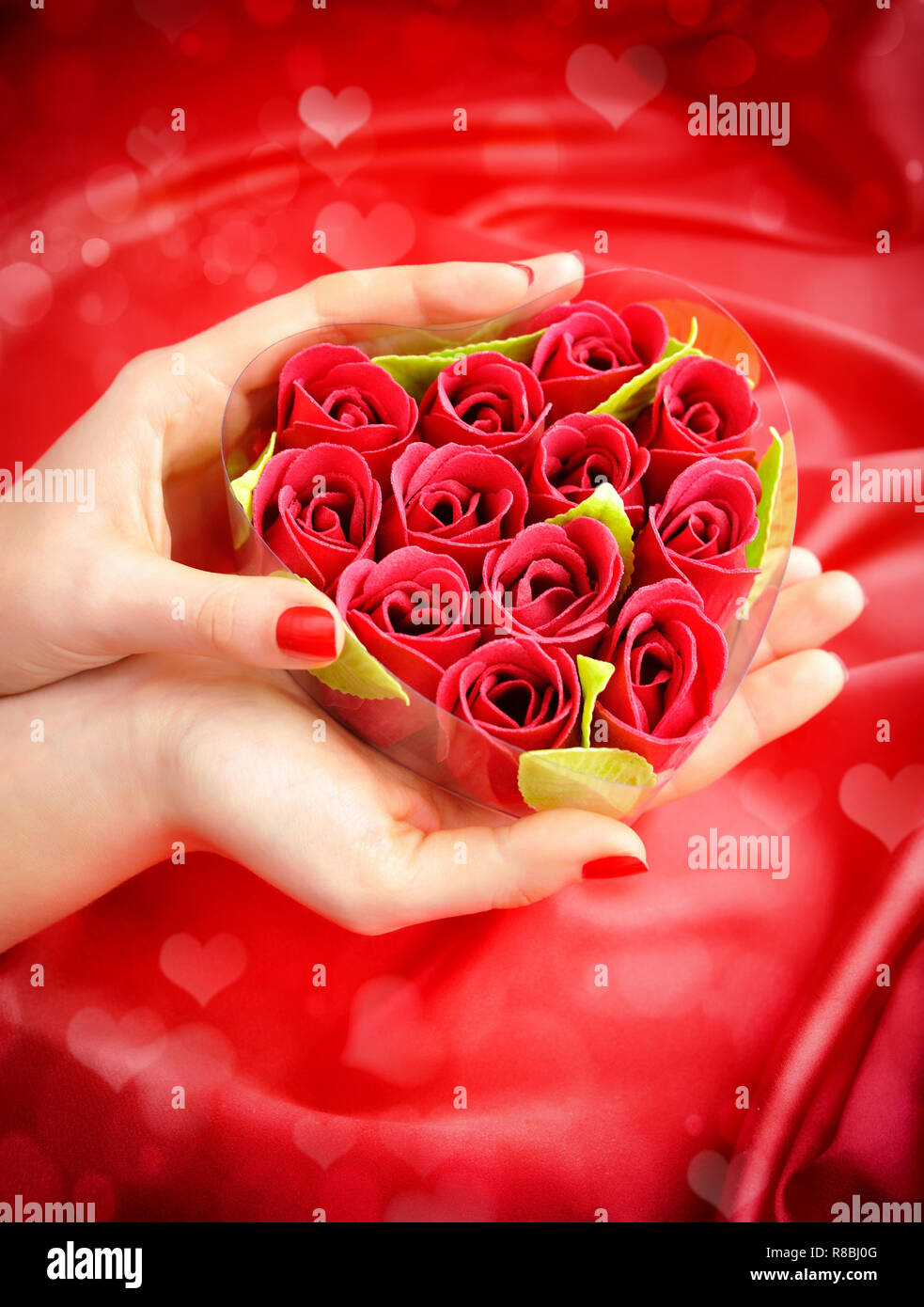 Red Roses Heart Shape
