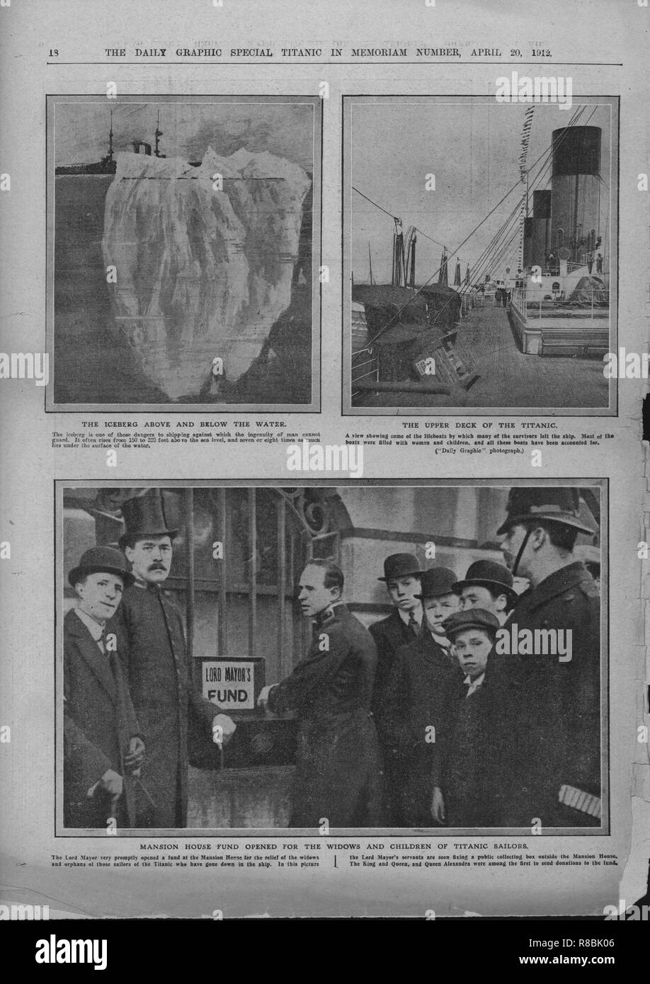 Titanic sinking deck Black and White Stock Photos & Images - Alamy
