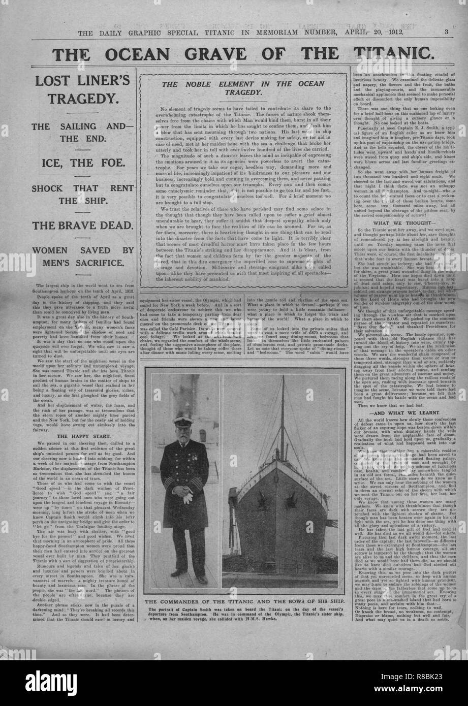 Titanic sinking newspaper hi-res stock photography and images - Alamy