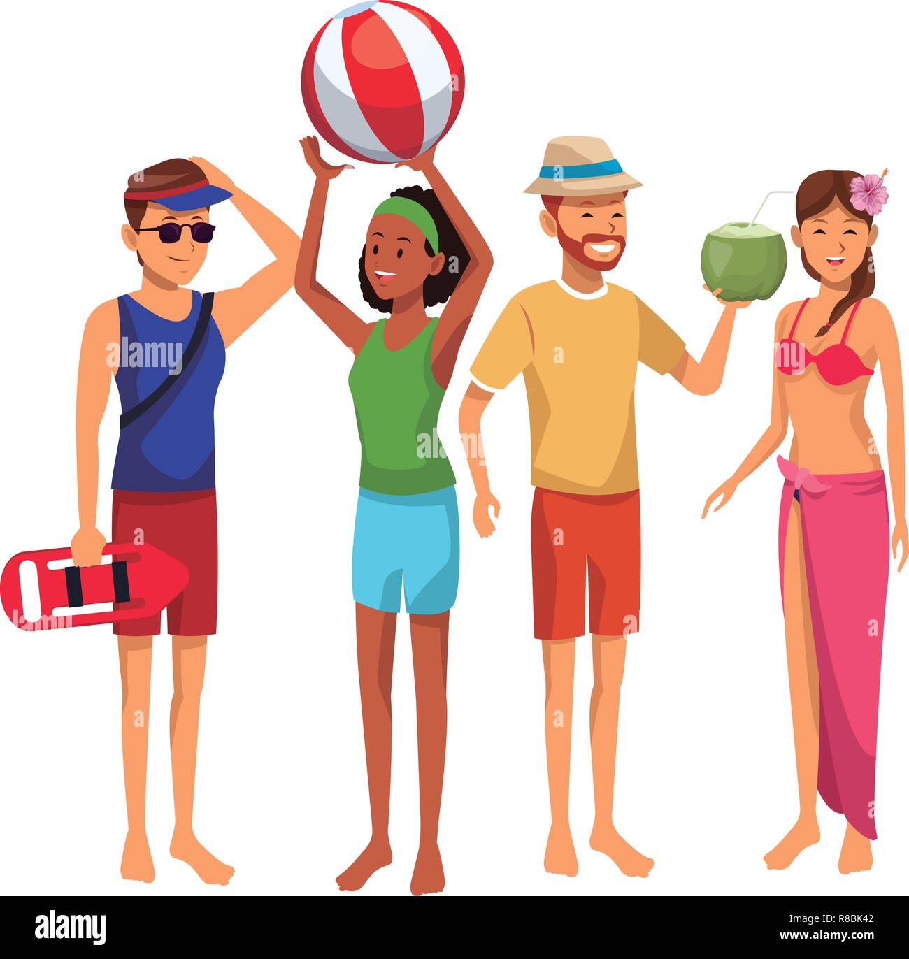 friends with swimsuit Stock Vector Image & Art - Alamy